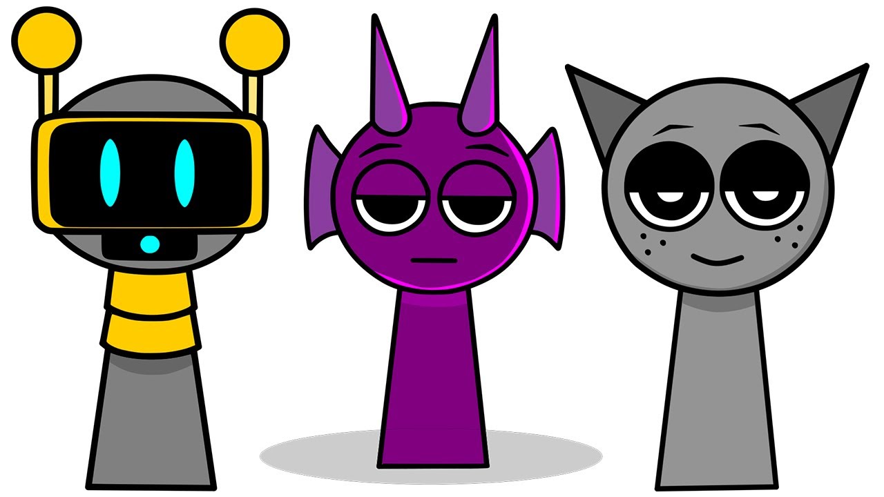How To Draw Incredibox Sprunki Durple, Fun Bot, and Grey - YouTube