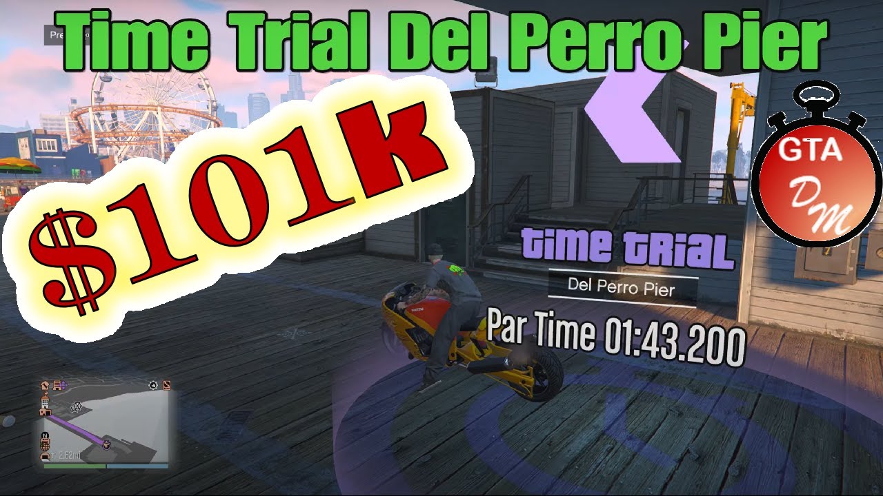 GTA 5 Online - Weekly Time Trial - Del Perro Pier - 101k - YouTube