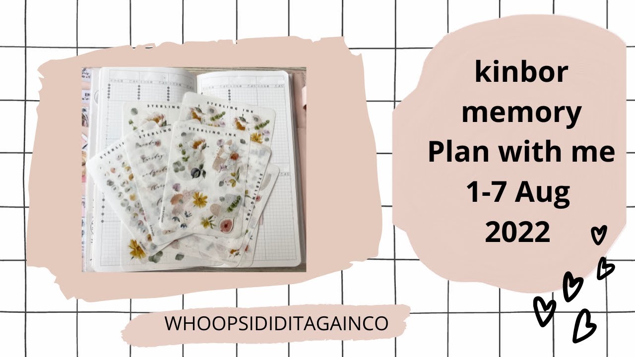 Kinbor vertical weeks || 1-7 August 2022 || Memory Plan with me - YouTube