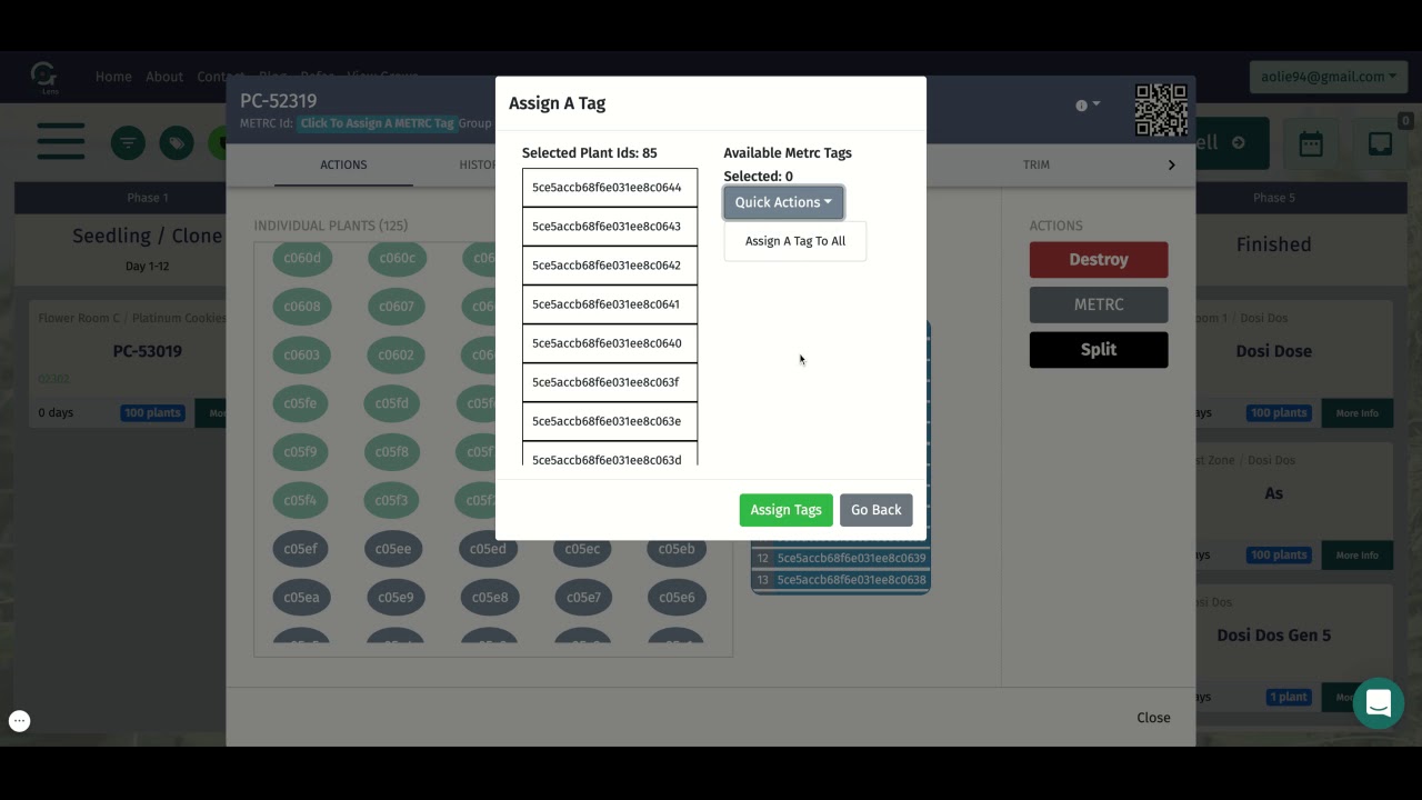 Adding METRC Tags to Individual Plant Ids - YouTube