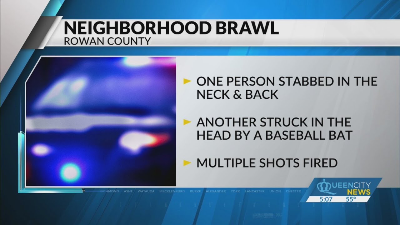 One stabbed in neck, baseball bat used in Rowan County brawl - YouTube