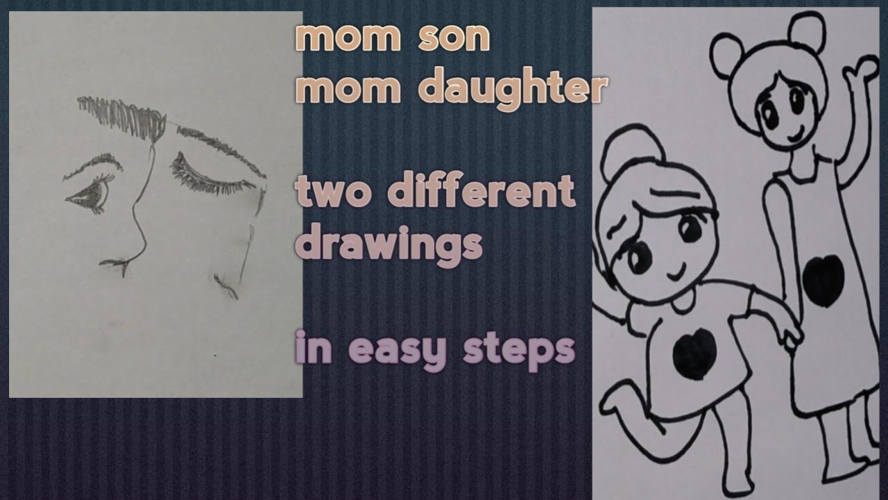 mother drawings | how to draw | easy steps - YouTube