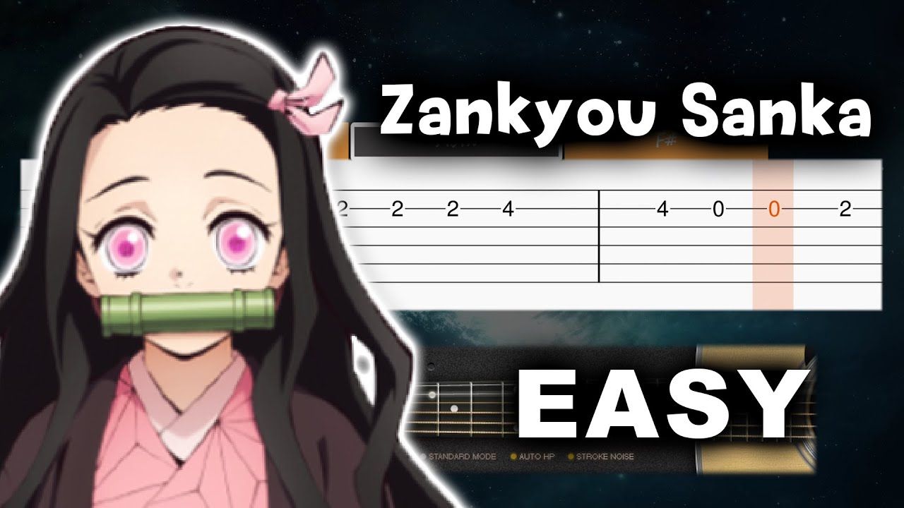 Demon Slayer OP 3 - Zankyou Sanka - Guitar tutorial (TABS AND CHORDS ...