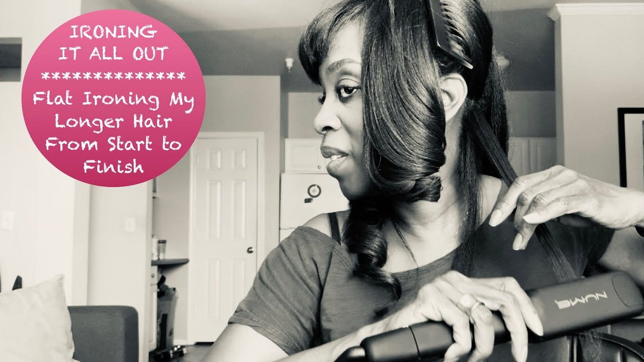 Ironing It All Out | Healthy Relaxed Hair | Flat Ironing My Longer Hair ...