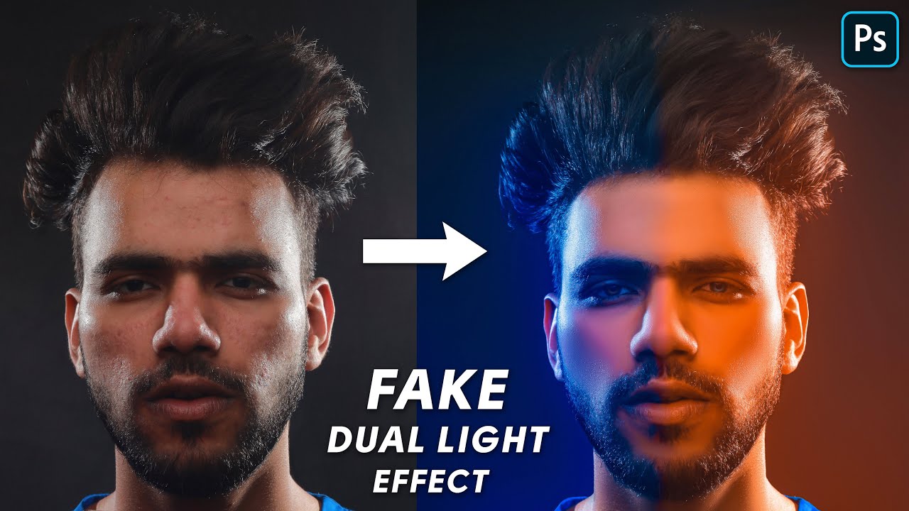 Create Fake Dual Light Effect in Adobe Photoshop Tutorial | Fake Color ...