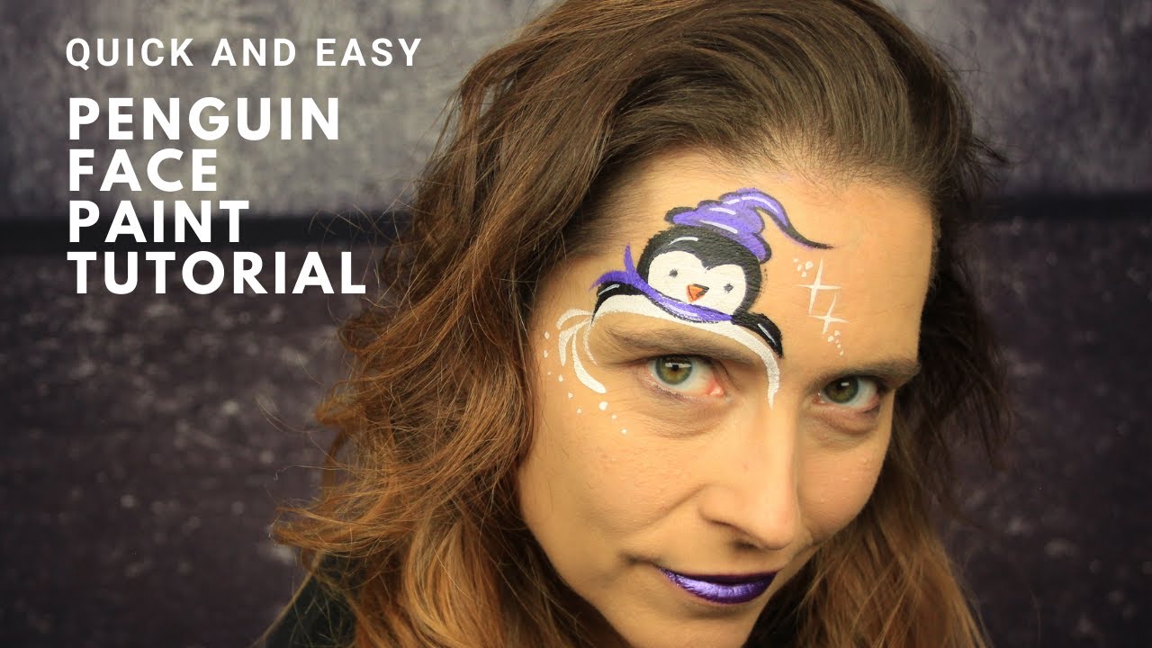 Penguin Face Paint Tutorial | Quick and Easy Face Paint | 2 Minute Face ...