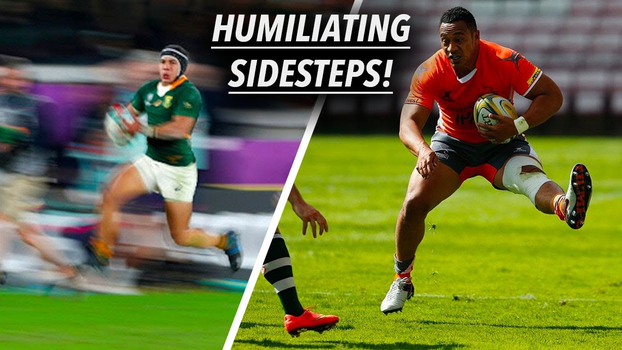 Humiliating Sidesteps in Rugby (Slow Motion) - YouTube