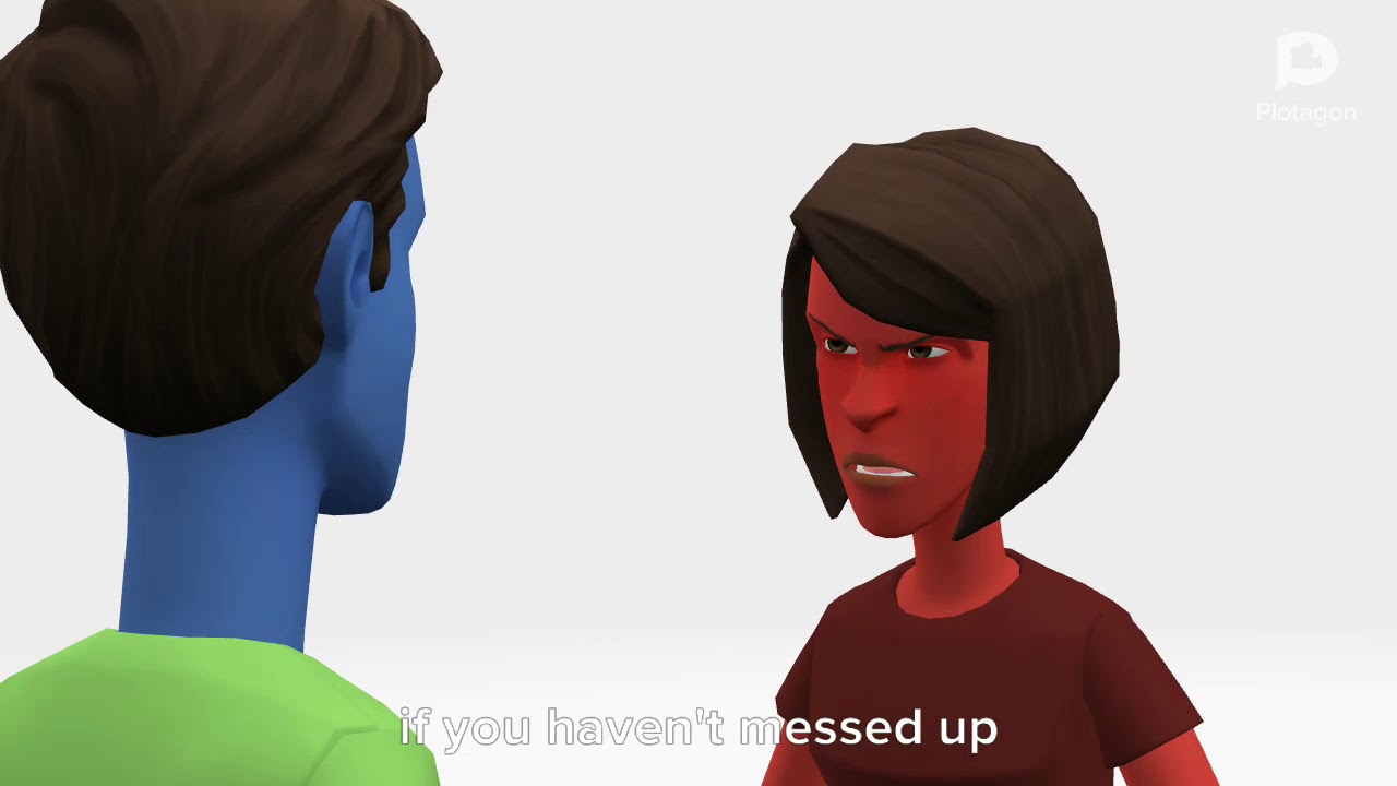 Blue Boris and Red Doris fight in the white room - YouTube