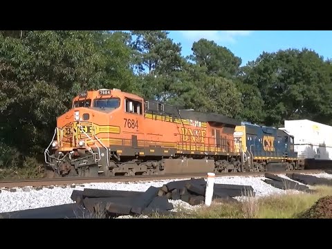 CSX Q198 w/ BNSF Leader on CSX Georgia Road - YouTube