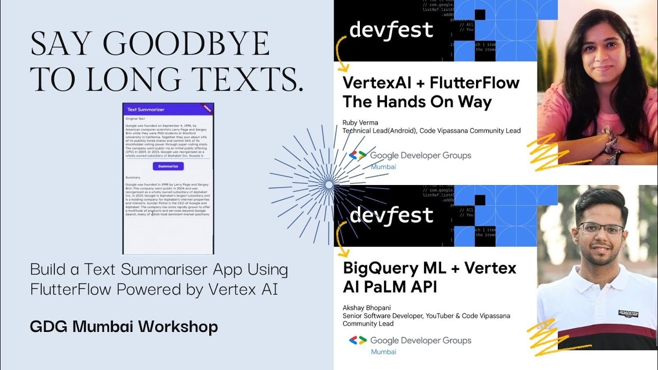 Build a Text Summarizer App Using Vertex AI PaLM API with Flutter Flow and BigQuery on Google ...