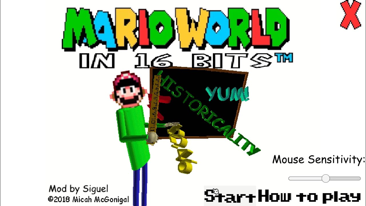 Mario's World in 16 Bits - Baldi's Basic's 1.3.2 Mod all wrong answers ...