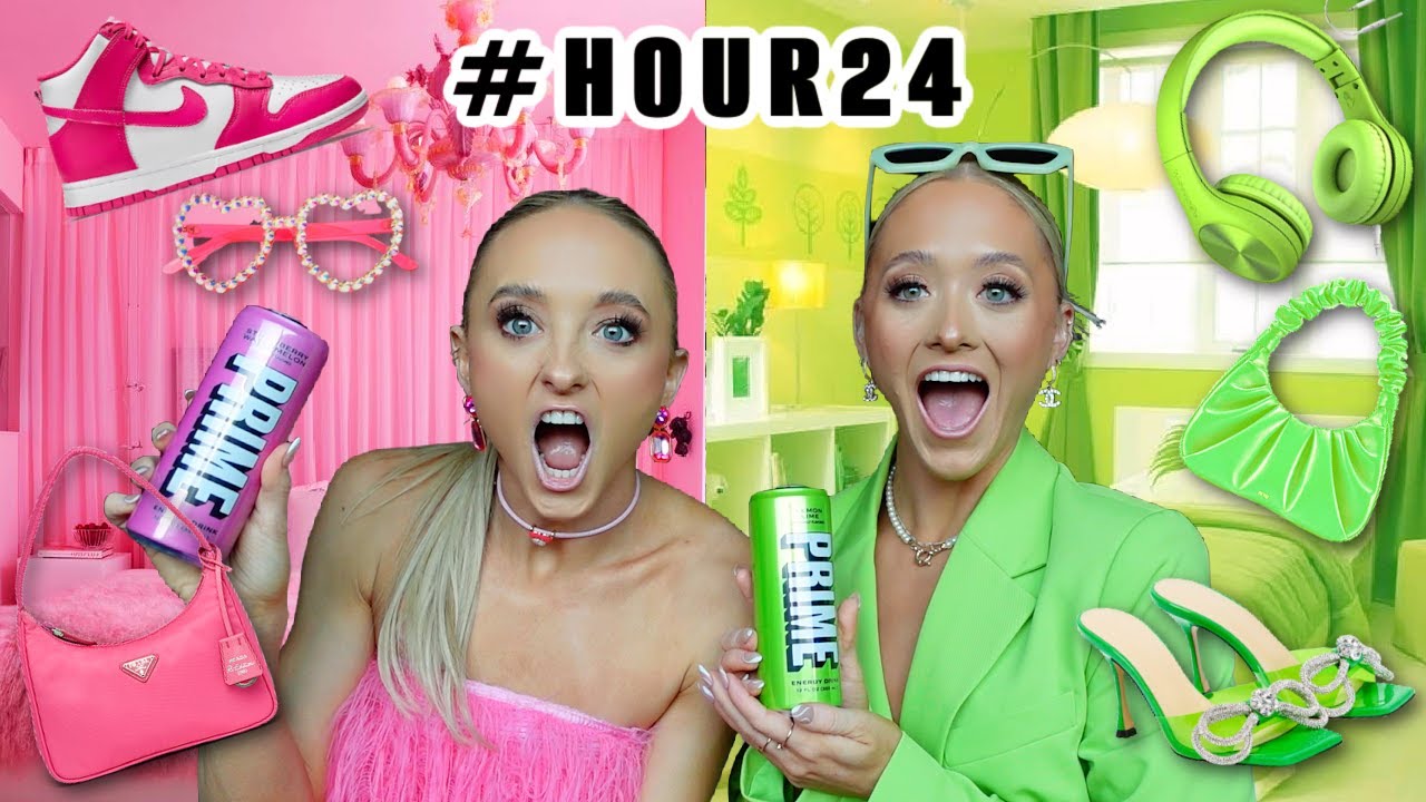 ONE COLOR FASHION/FOOD CHALLENGE (ft Salish & Elliana) - YouTube