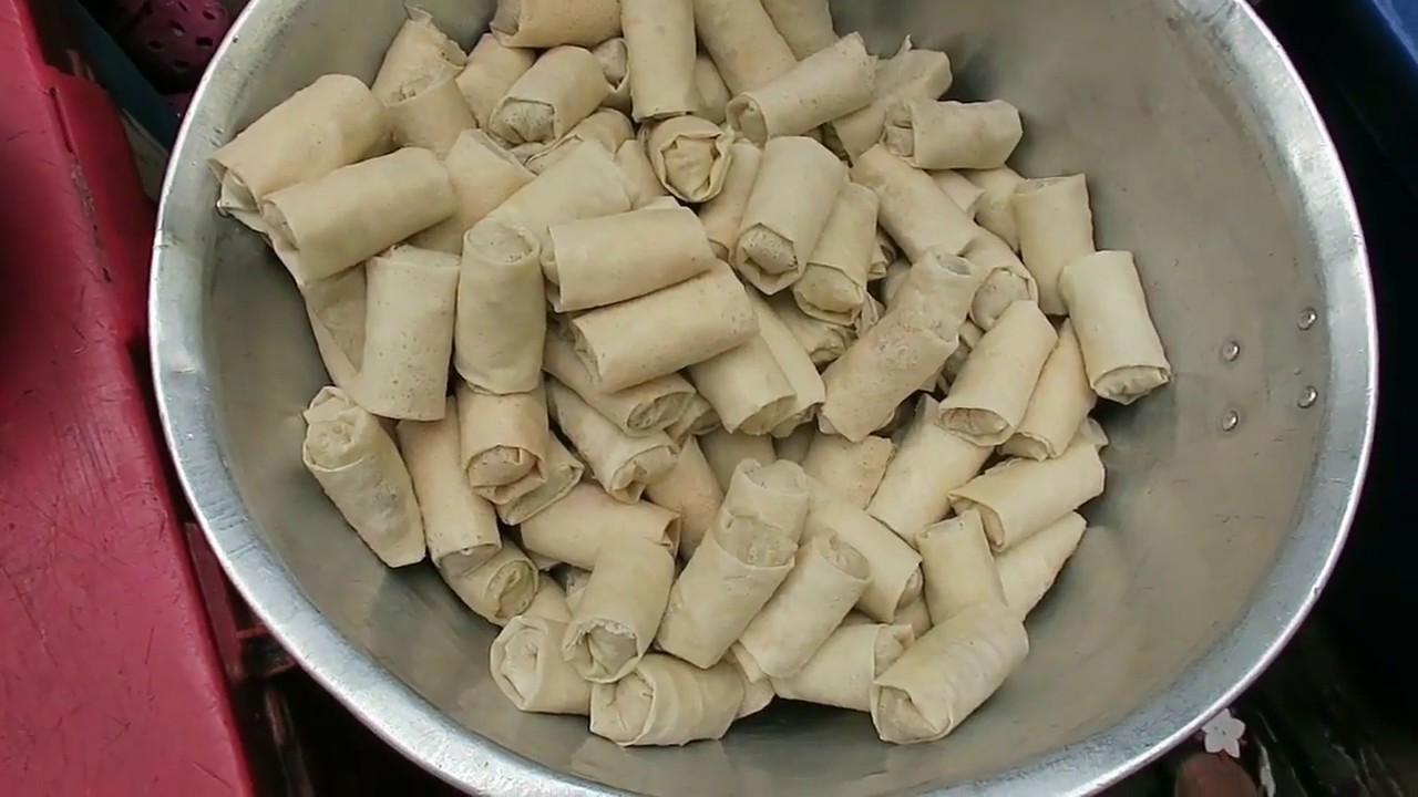 Making Spring Rolls - Bangkok Chinatown - Thai Street Food - YouTube