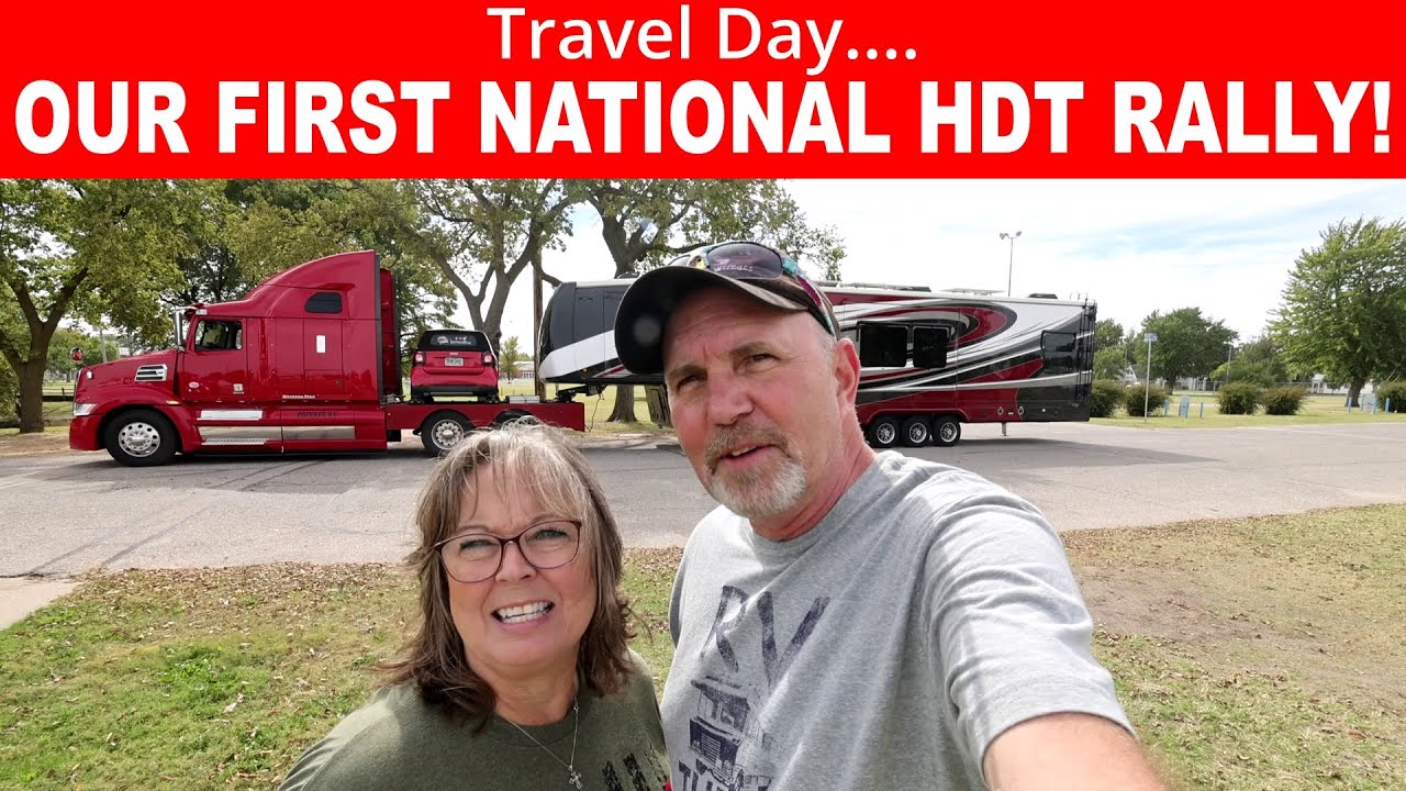 Travel Day // Our First NATIONAL HDT RALLY! // Full Time RV - YouTube