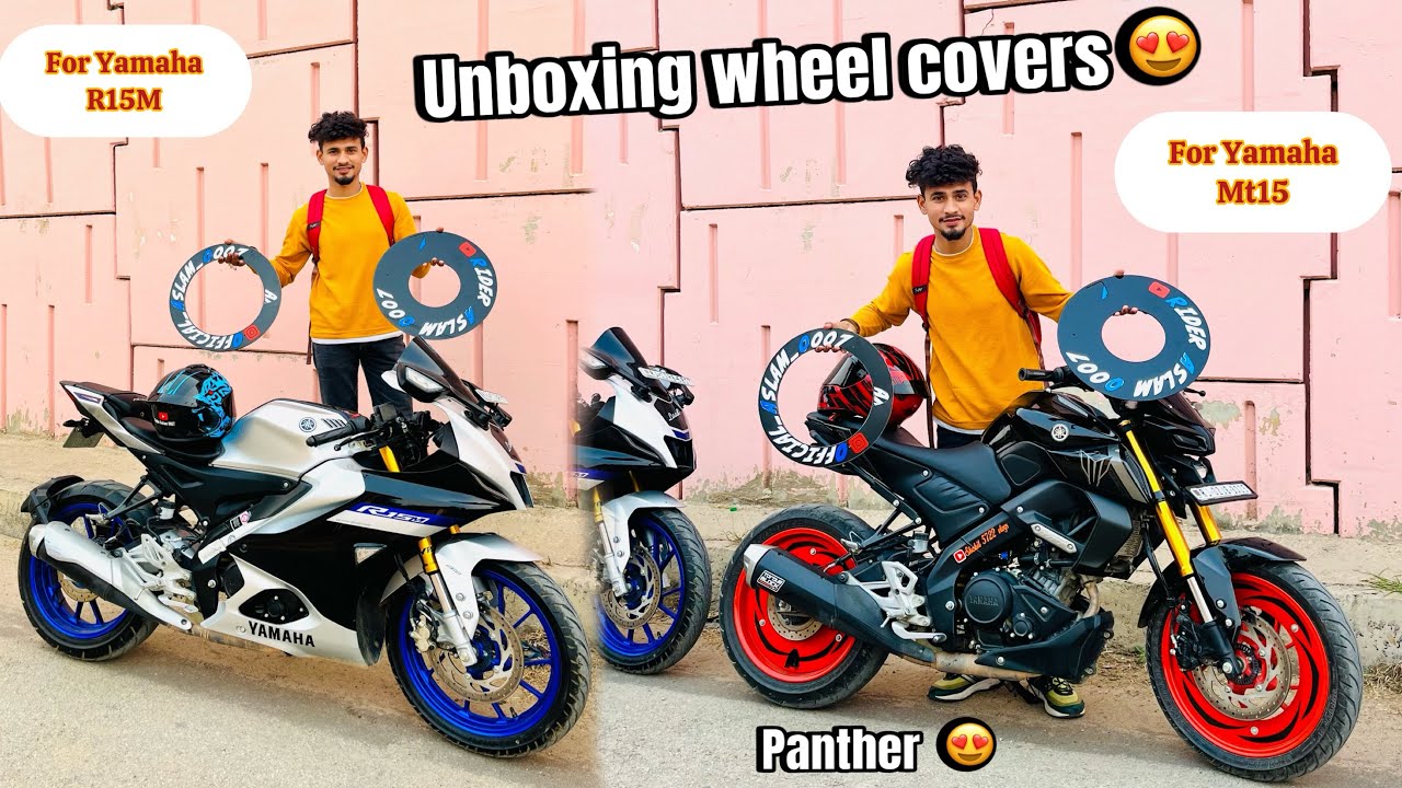 Unboxing wheel covers for Yamaha R15M 😍|| Best wheel covers for Yamaha ...