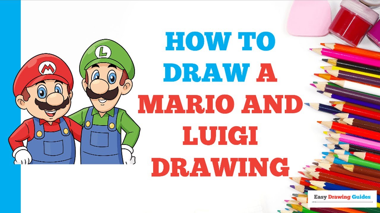 How to Draw a Mario and Luigi Drawing: Easy Step by Step Drawing ...