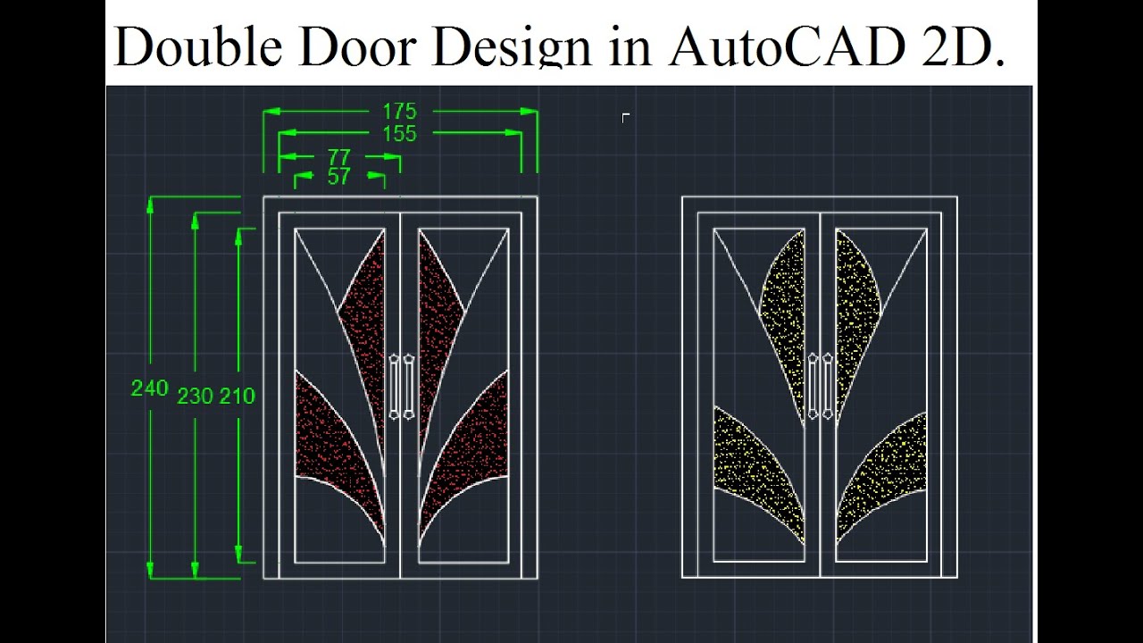 AutoCAD 2D Door Design 1, #how_to_draw #doors #2d #autocad - YouTube