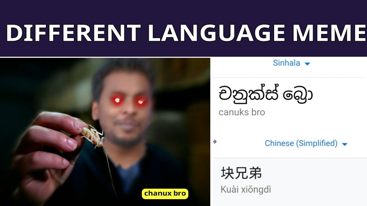 chanux bro in different language meme | chanux bro differents language ...