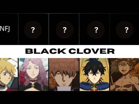 MBTI Personality Type of Characters in Black Clover - YouTube