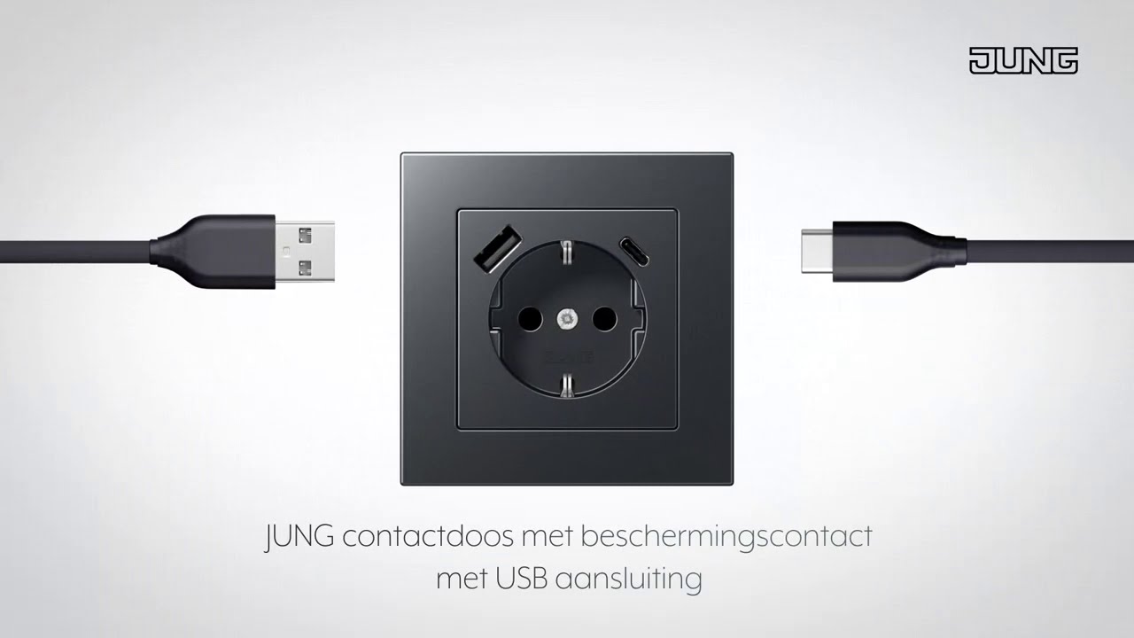 JUNG stopcontacten met USB | NL - YouTube