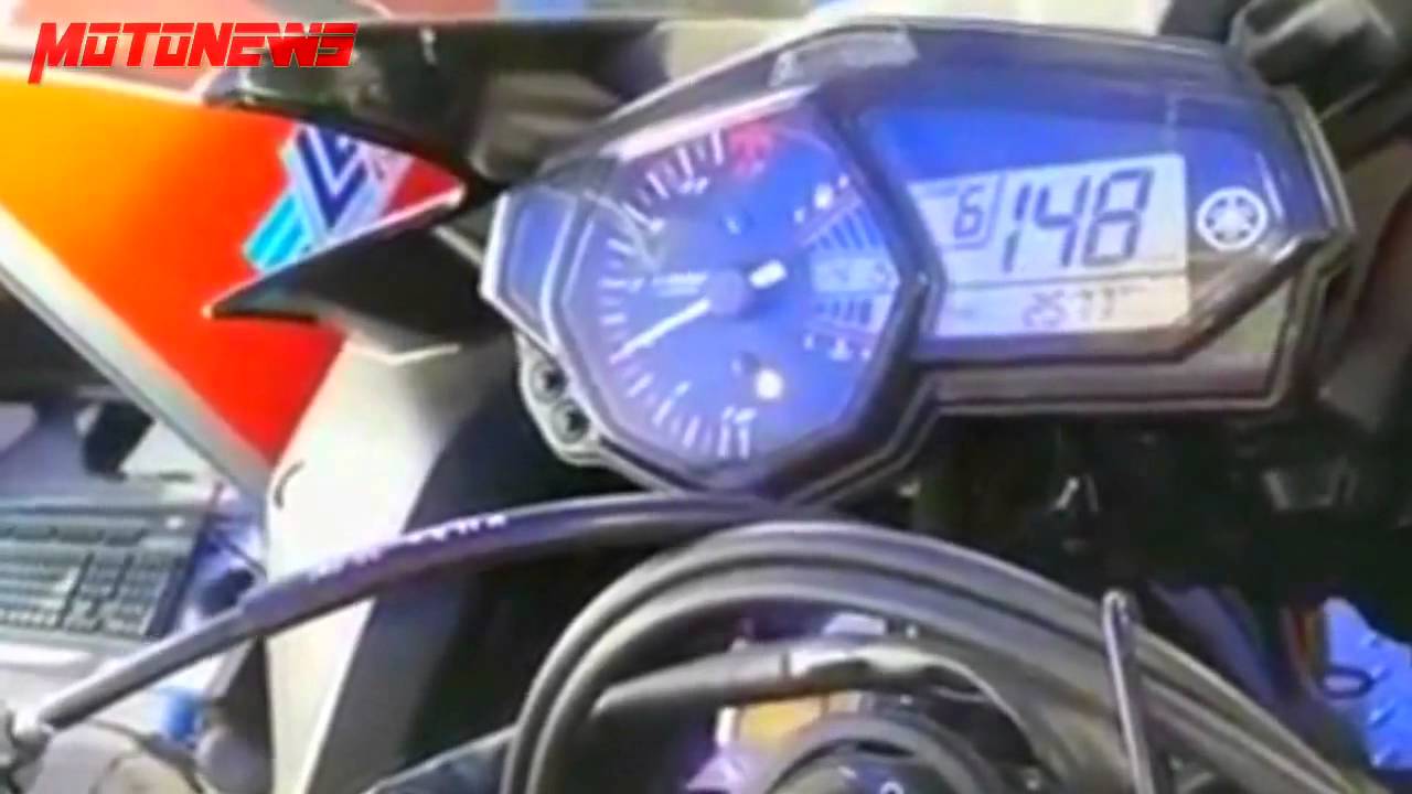 YAMAHA YZF R3 TOP SPEED DINAMOMENTRO 5ª MARCHA MOTONEWS - YouTube