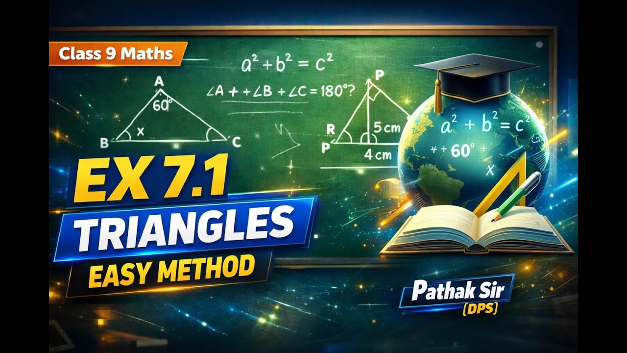Class 9 Maths | Exercise 7.1 Triangles | Easy Method | Pathak Sir (DPS ...