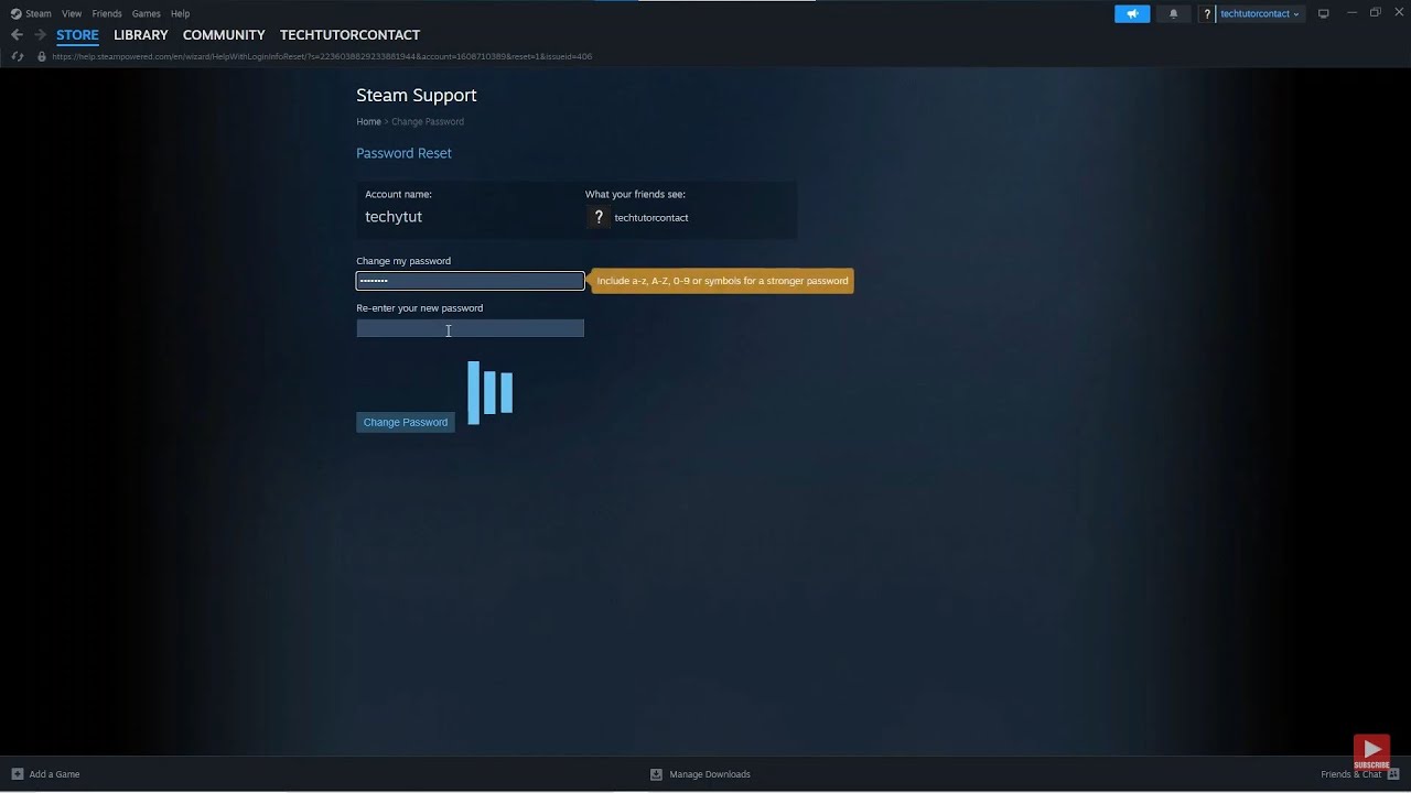 How To Change Steam Password - YouTube