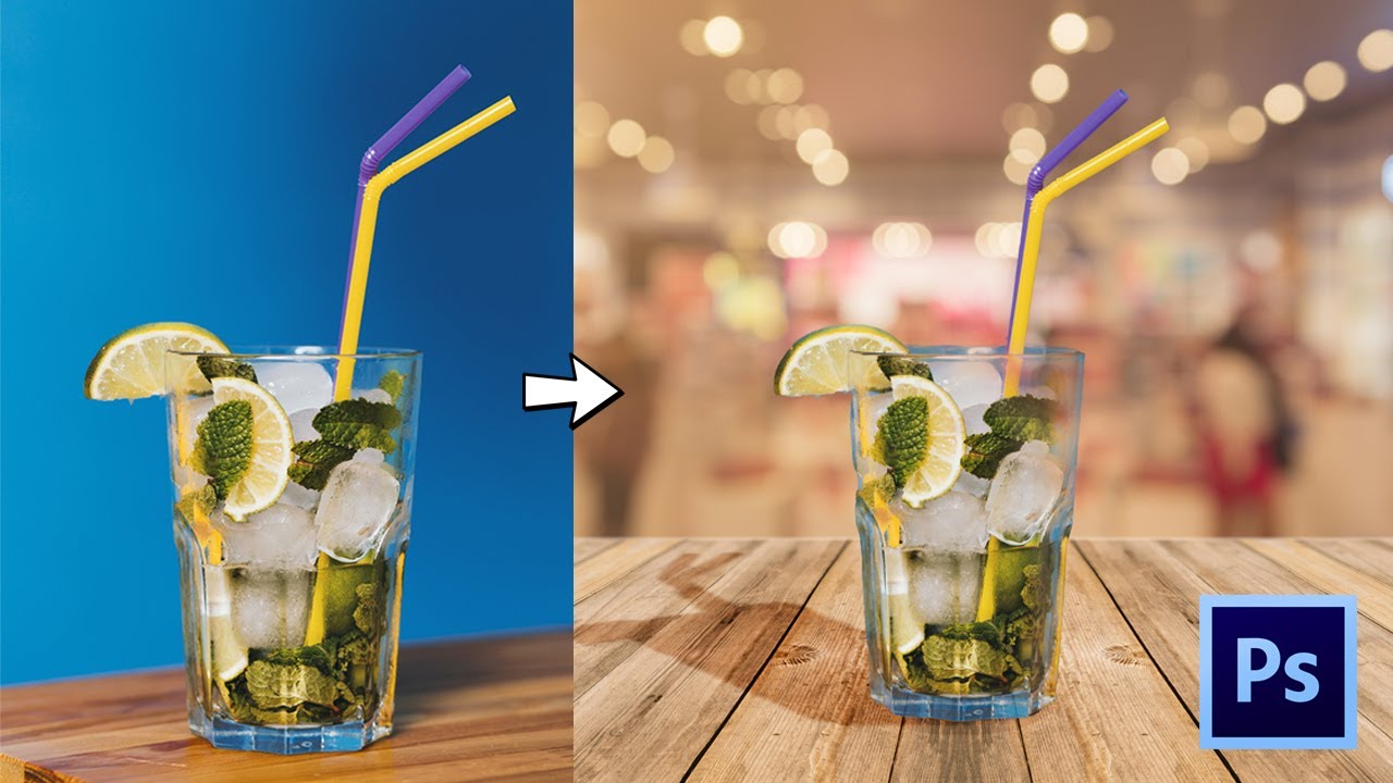 Quickly CHANGE BACKGROUND in Photoshop - Photoshop CC Tutorial - YouTube