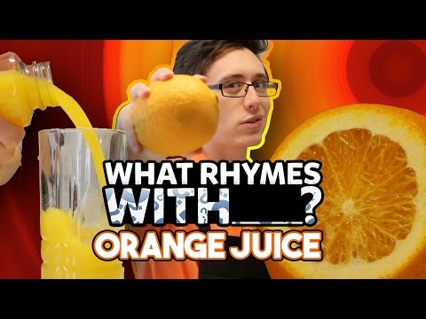 What Rhymes With: ORANGE JUICE? Rap Challenge! - YouTube