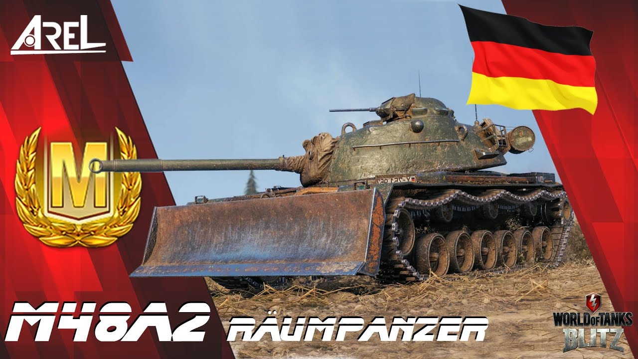 M48A2 Räumpanzer WoT Blitz - "German Patton" - gameplay with Ace ...