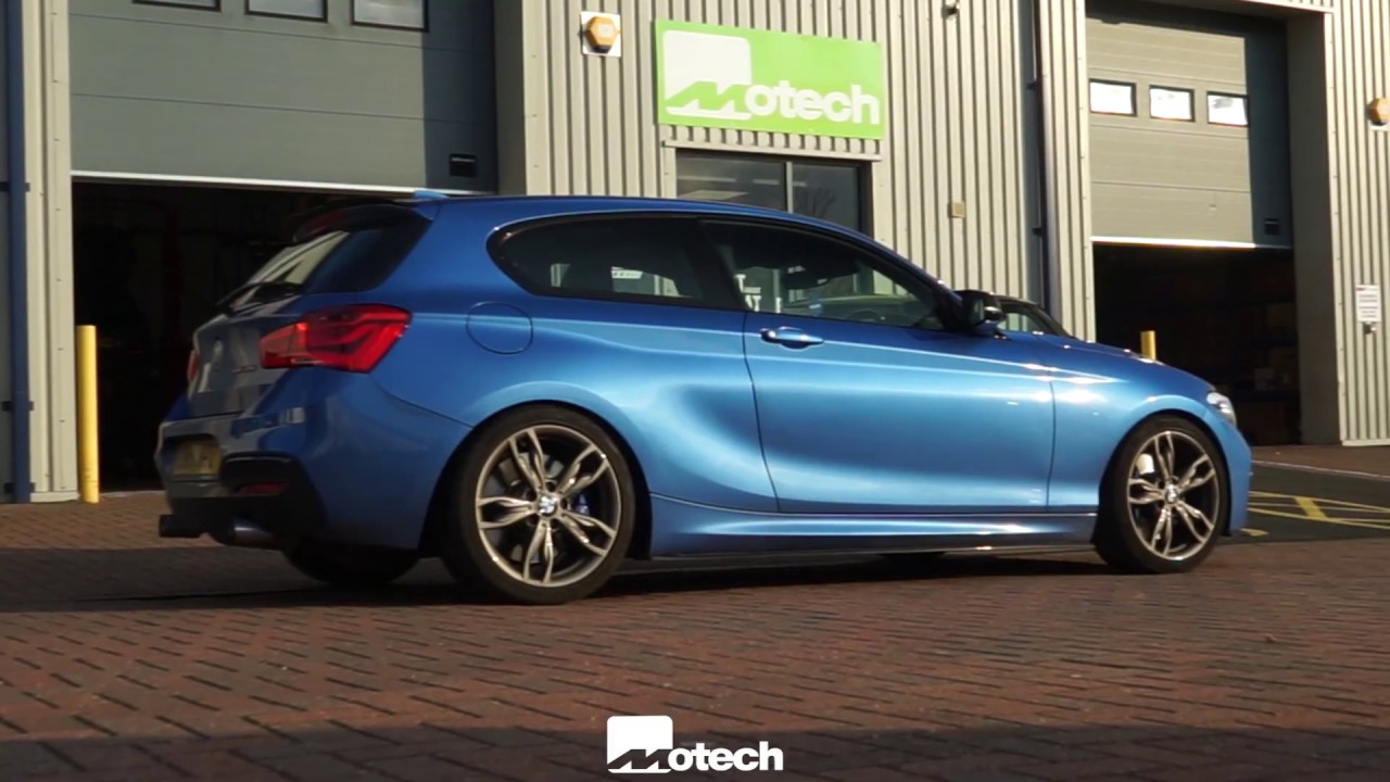 BMW M135i Motech Stance + springs -30mm front -25mm rear - YouTube