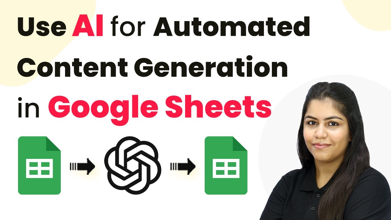 How to Use AI for Automated Content Generation in Google Sheets - YouTube