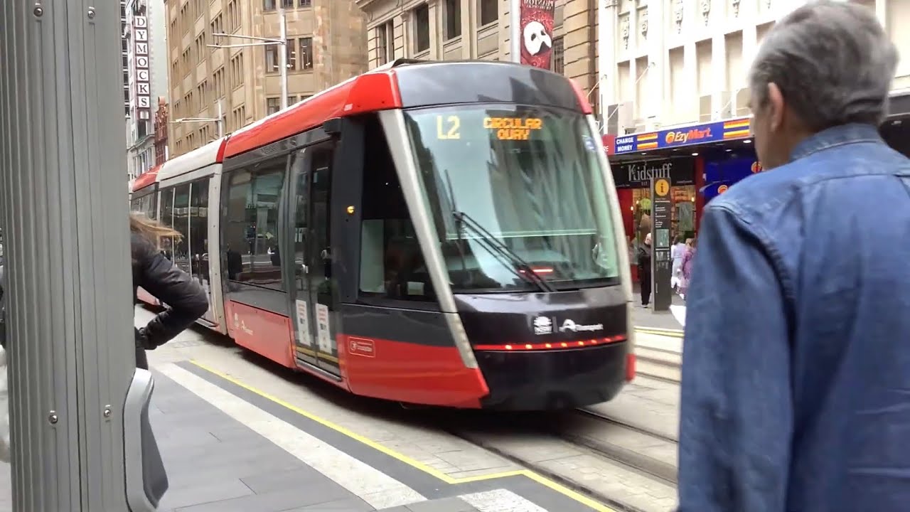 Transdev Sydney 057, 058 (L2) Departing QVB Stop - YouTube