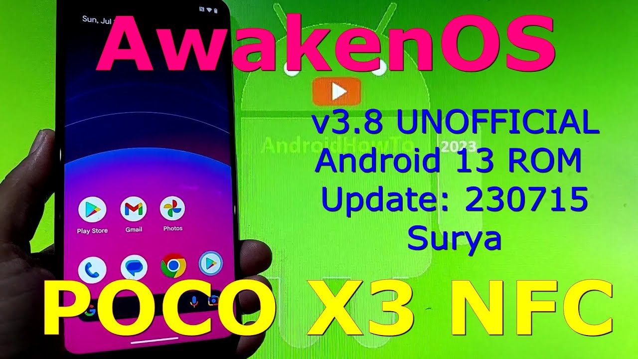 AwakenOS v3.8 UNOFFICIAL for Poco X3 Android 13 ROM Update: 230715 - YouTube