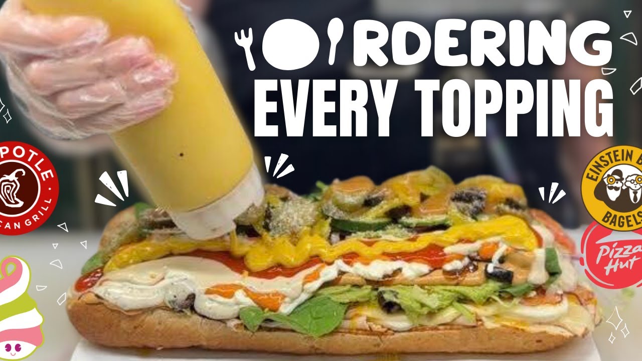 Ordering EVERY Topping For A Full Day! - YouTube