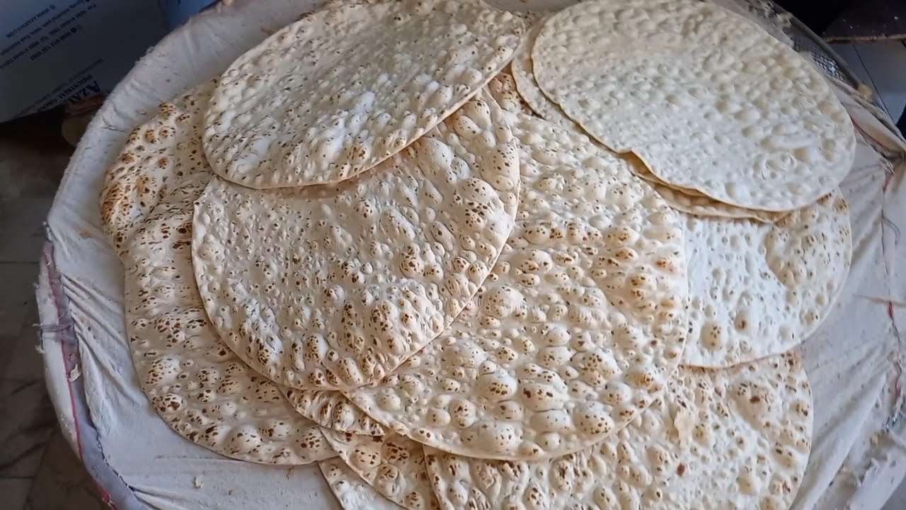 iran traditional bread | baking tafton bread | bread recipe - YouTube