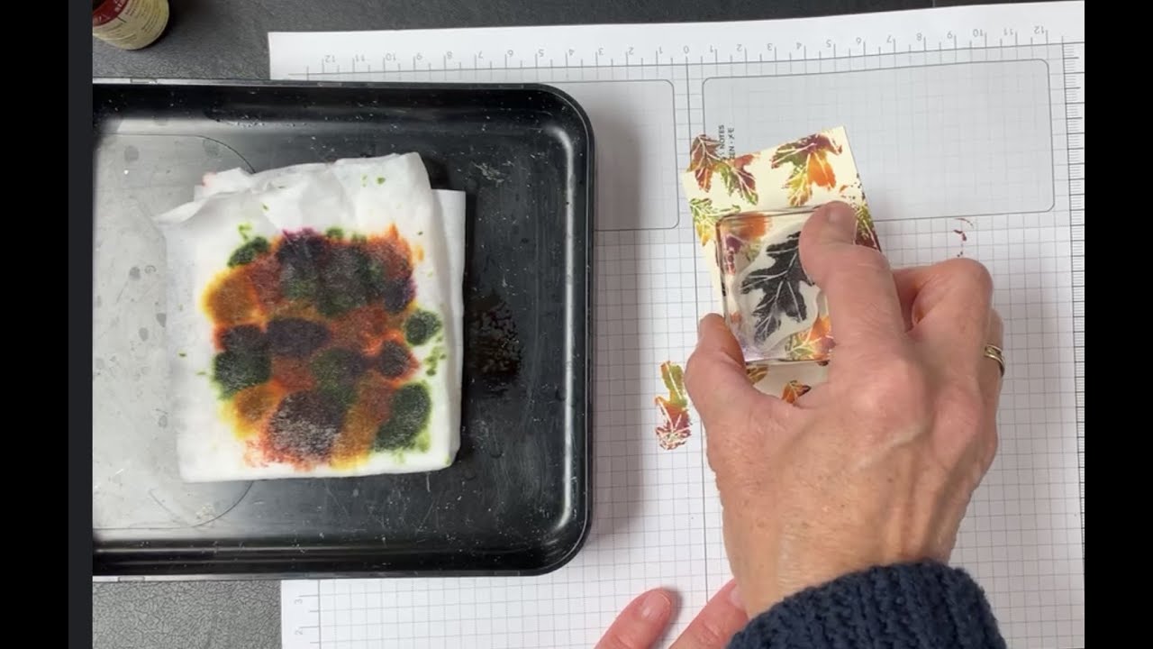 Baby Wipe Technique along with background stamp tip - YouTube