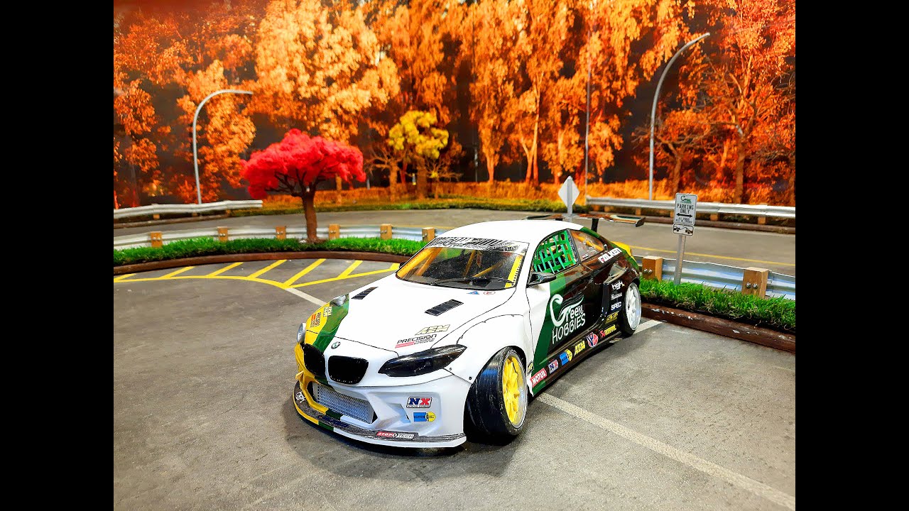 RC 1/10 BMW M2 F22 GREEN HOBBIES FORMULA DRIFT CAR Custom Painted Body ...