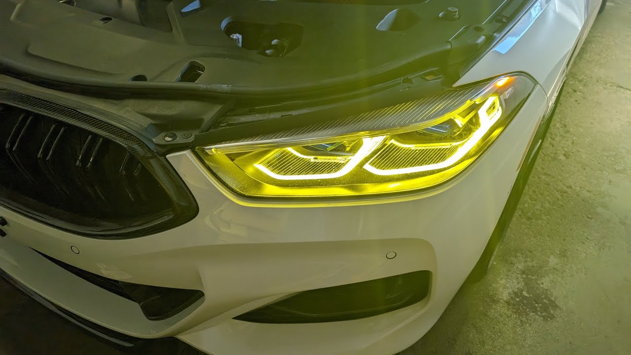 install yellow drls on my m850i - YouTube