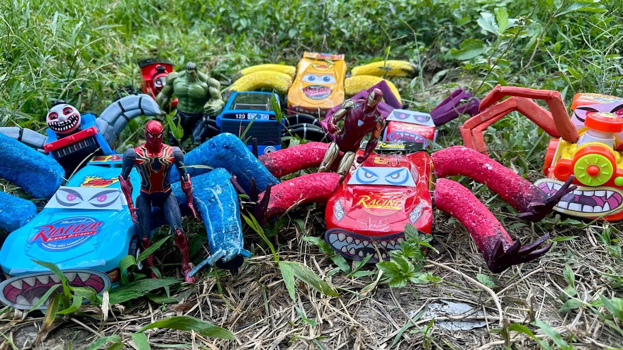 Upgrade RC Lightning McQueen Eater Percy Spider, Tayo Hantu, McQueen ...
