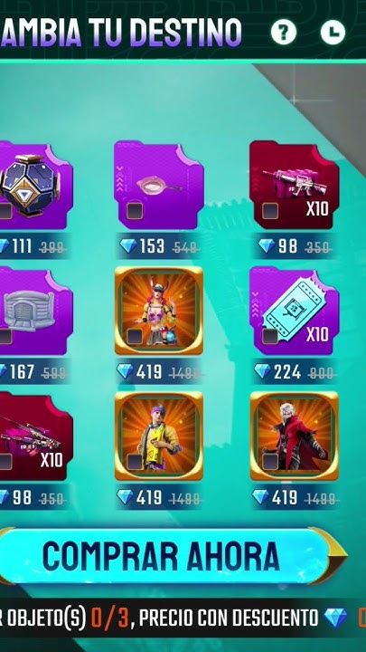 CAMBIA TU DESTINO free fire | TODOS LOS PREMIOS PRINCIPALES DEL EVENTO CAMBIA TU DESTINO free ...