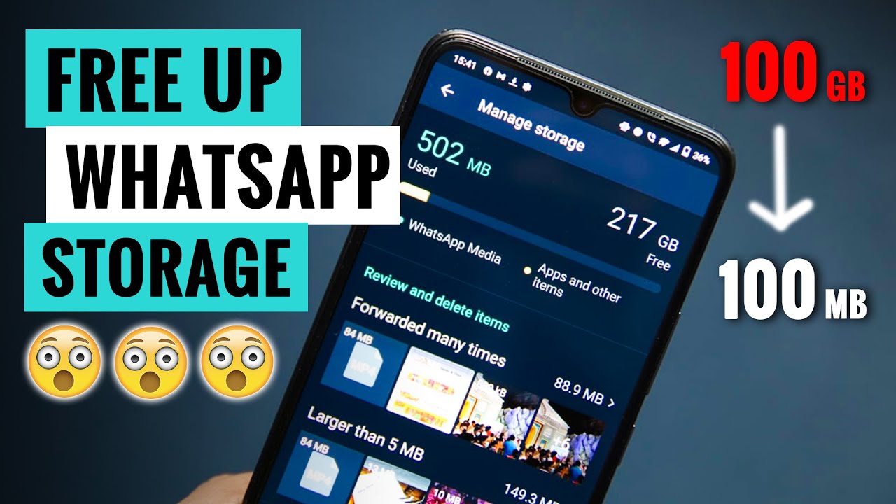 Use WhatsApp Storage Manager to Free Up Storage Space - YouTube