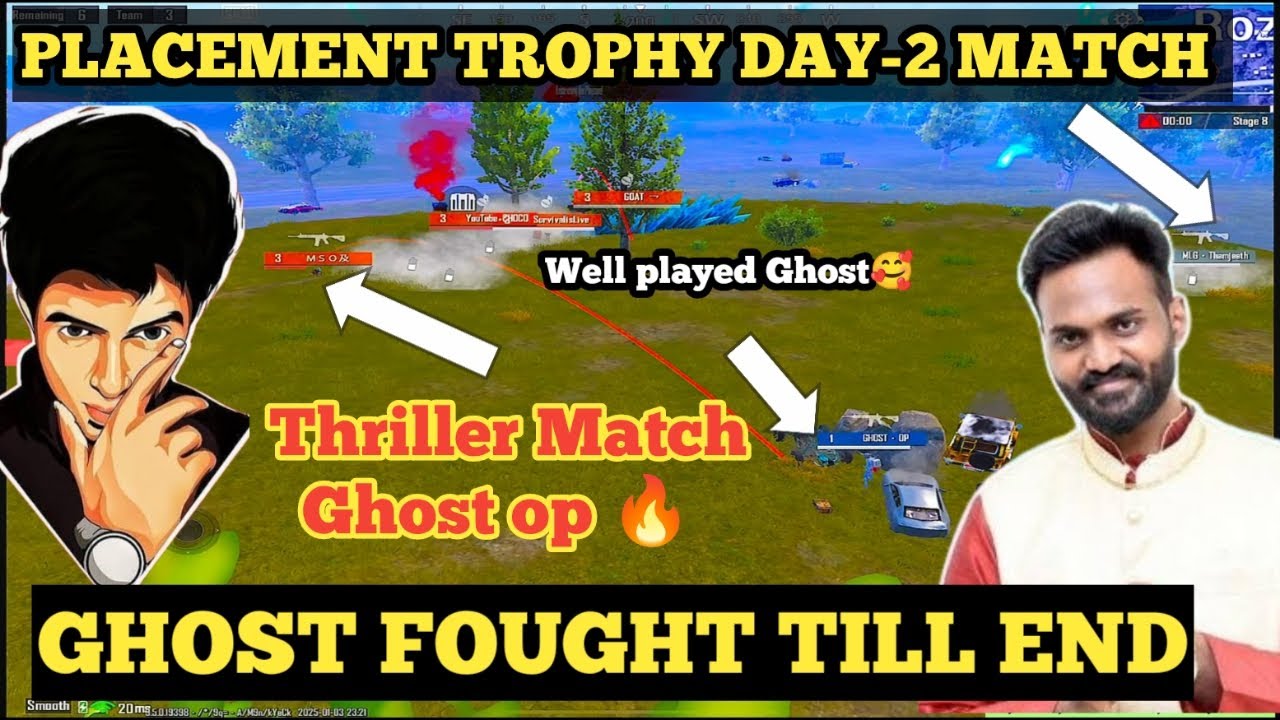 Ghost op well played 🔥 placement trophy Day-2 Thriller Match 😳 #madan #bgmilivetamil #madanop # ...