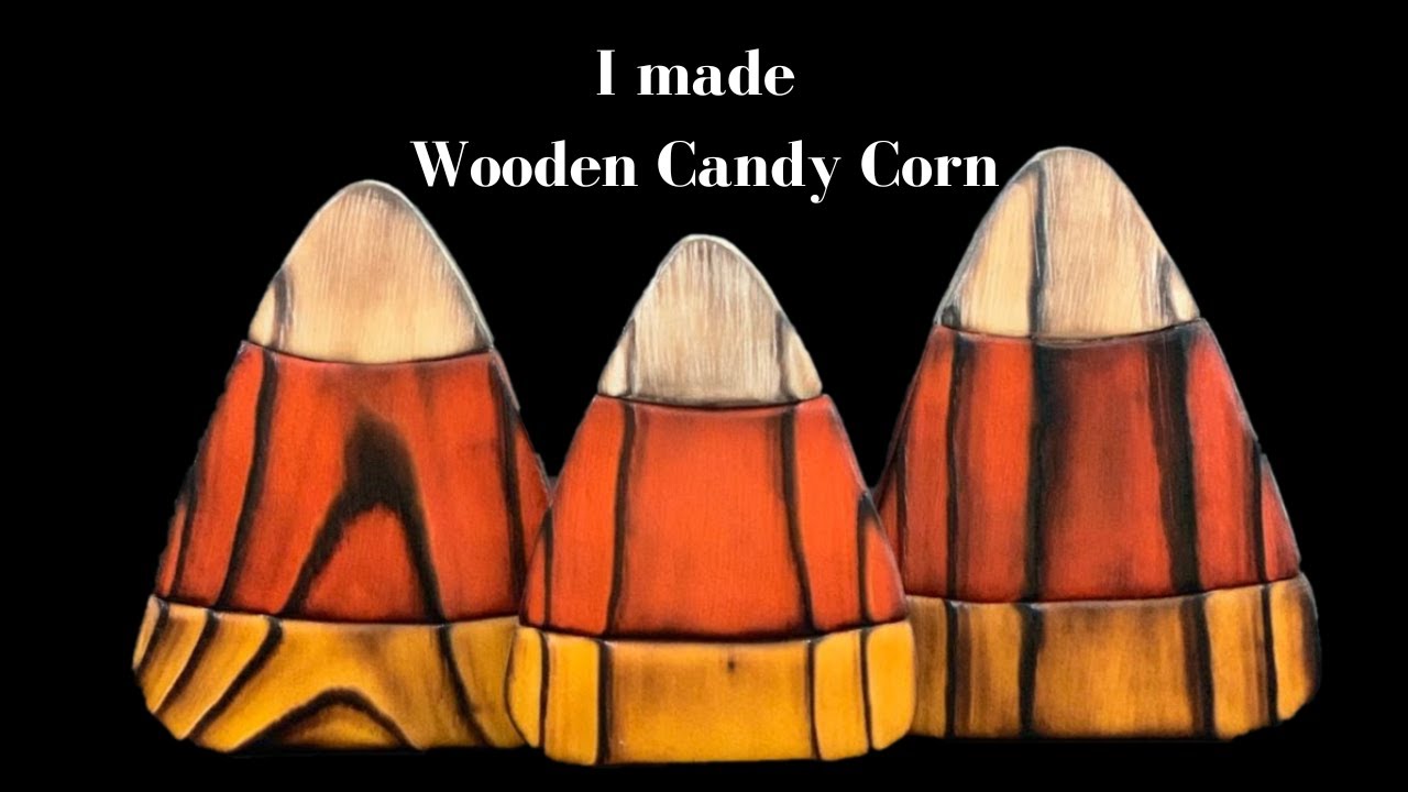 Shou Sugi Ban - Wood Candy Corn - Scroll Saw Project - YouTube