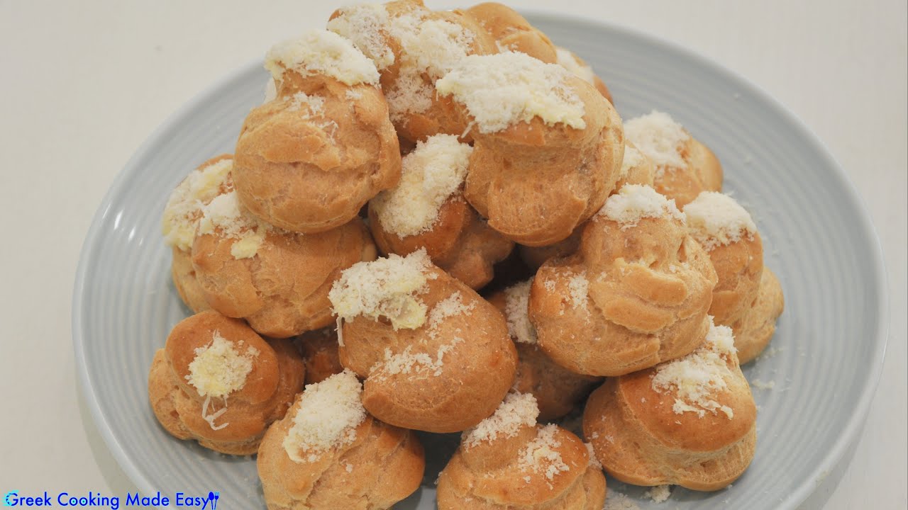 Savoury Choux with spicy Cheese filling - Σουδάκια Αλμυρά με Πικάντικη ...
