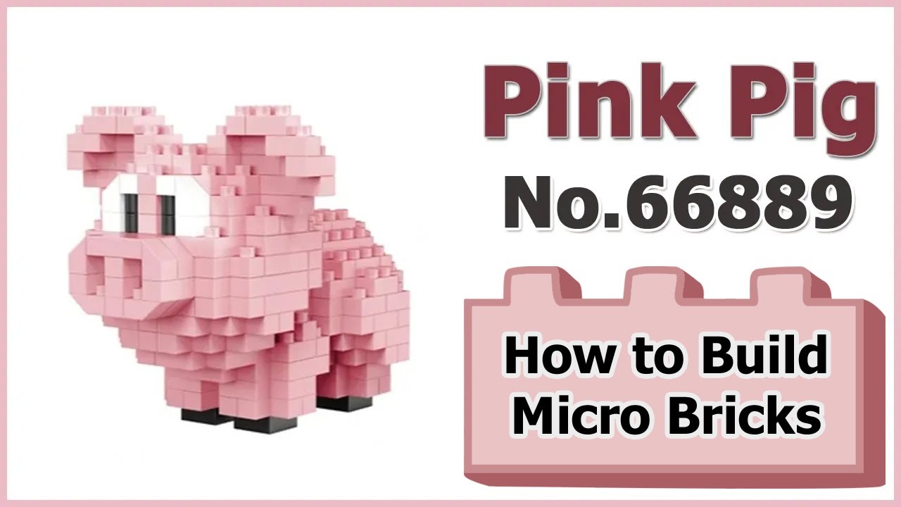 How to Build Mini Bricks DAIA Pink Pig 66889 Review Instructions ...
