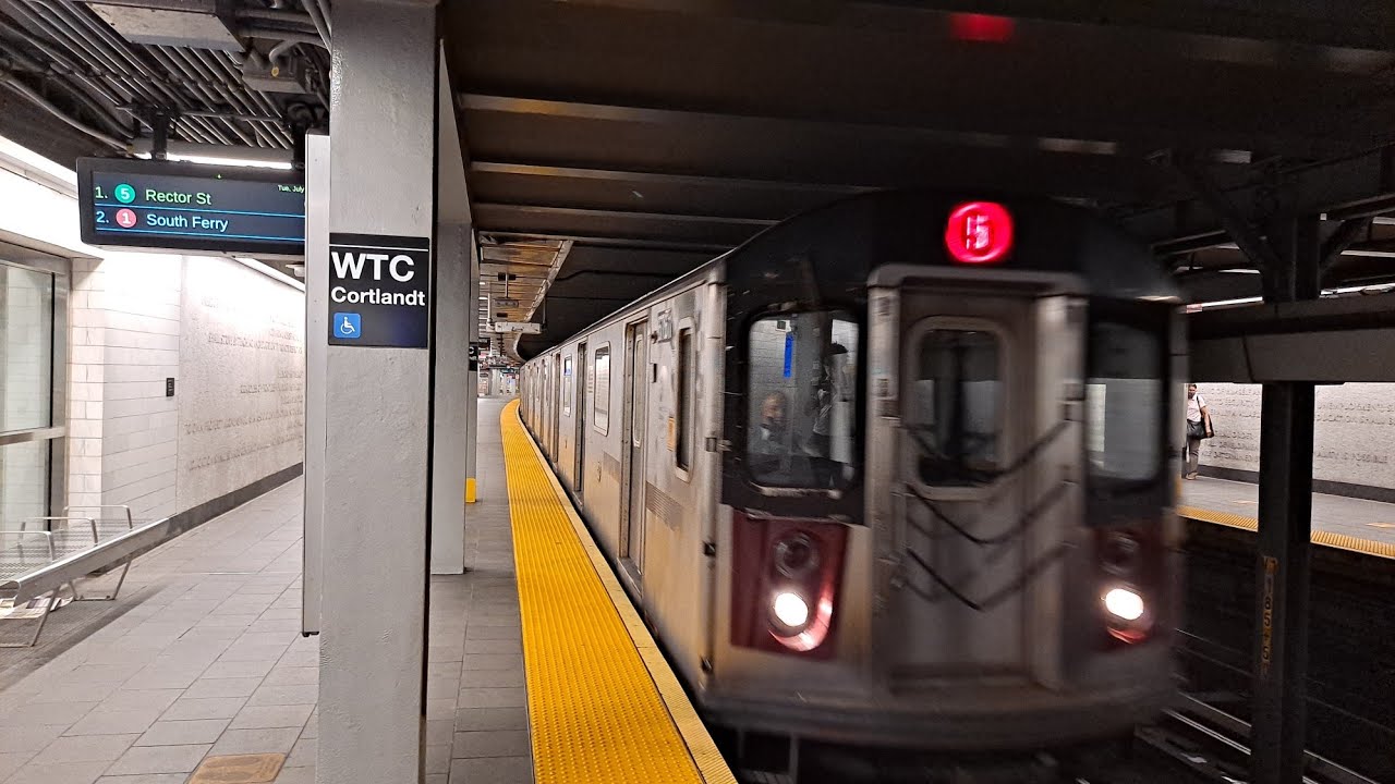 MTA NYCT Subway: Rector Street Bound R142 (5) Train via (1) Line ...