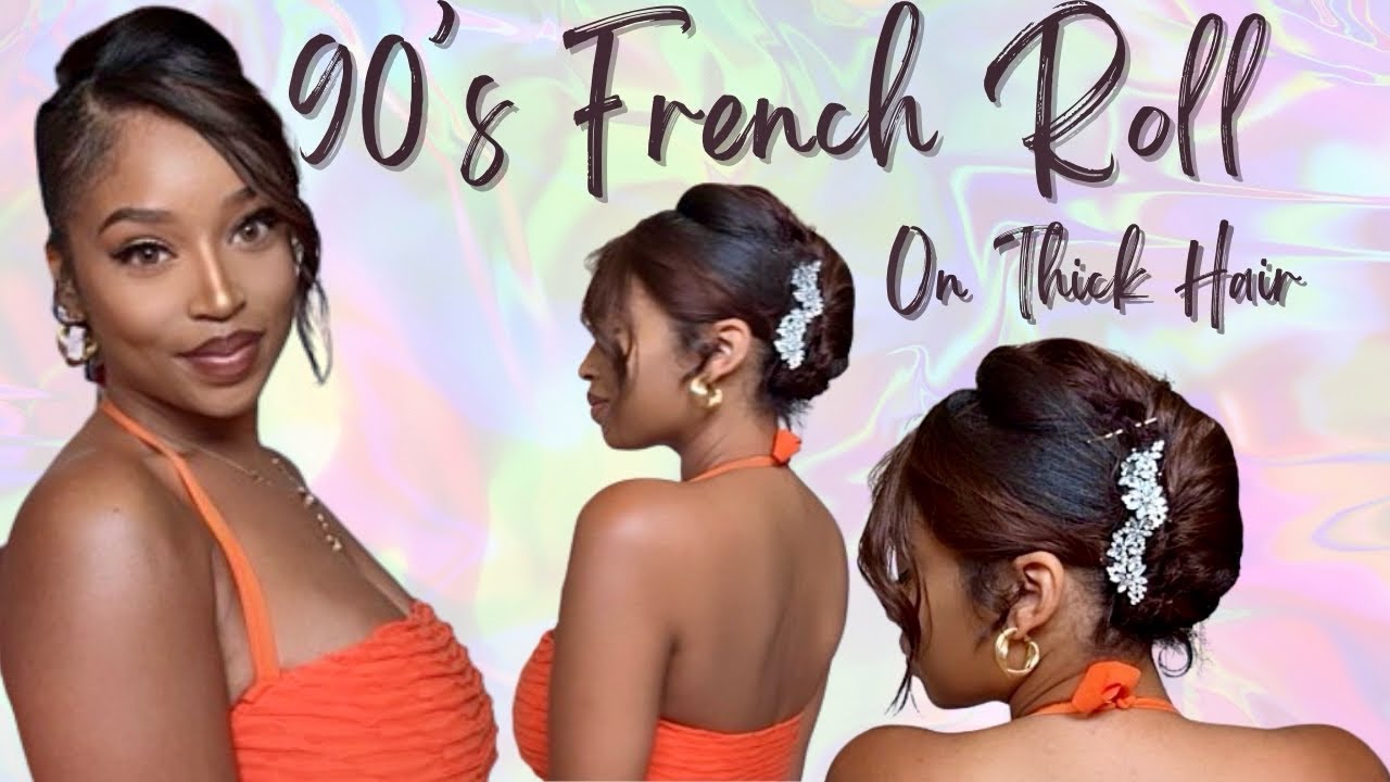 EASY DIY FRENCH ROLL ON THICK HAIR| SIMPLE, BEAUTIFUL, MODEST ...