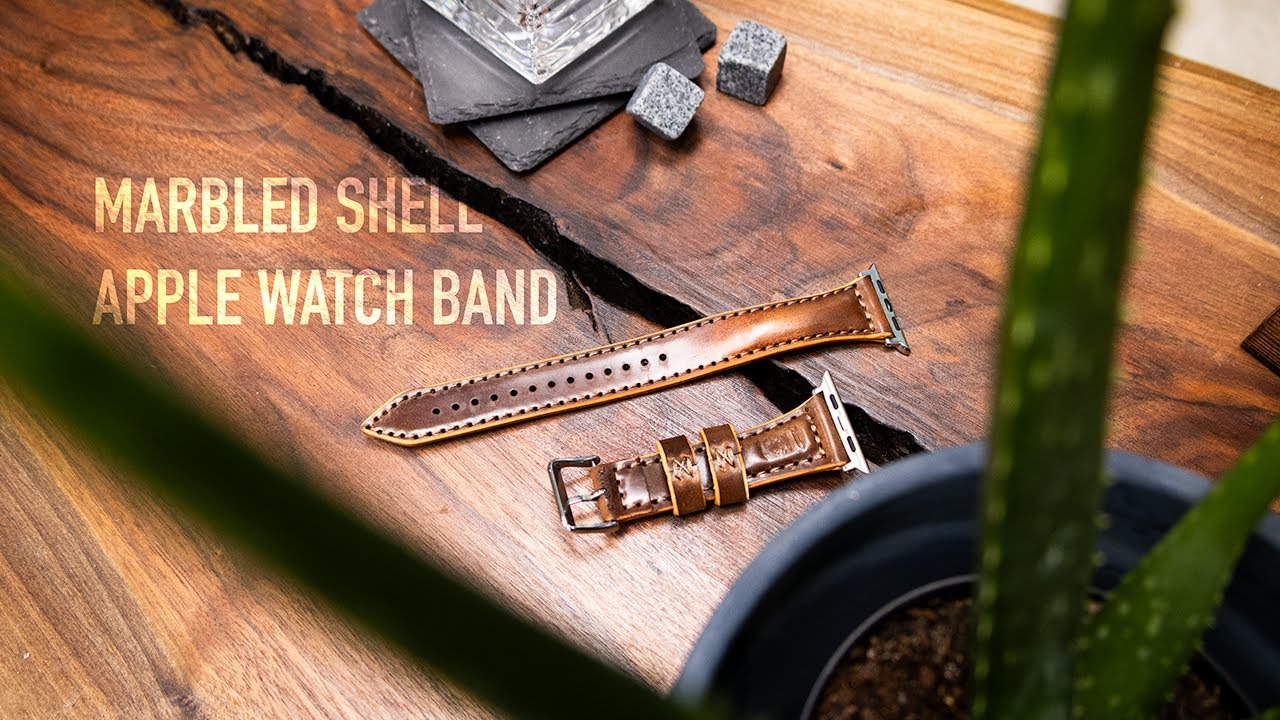 Marbled SHELL Apple Watch Band - YouTube