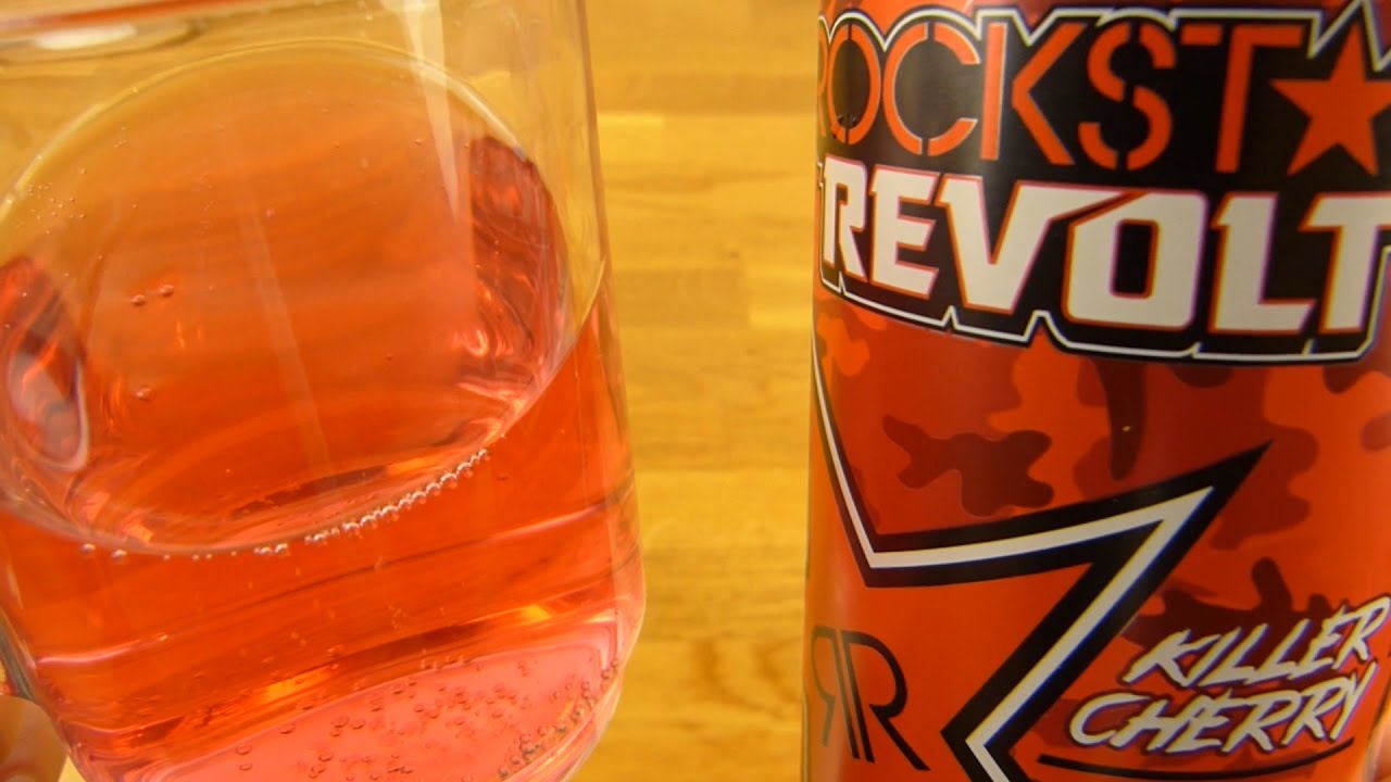 Rockstar Revolt Killer Cherry Energy Drink - YouTube